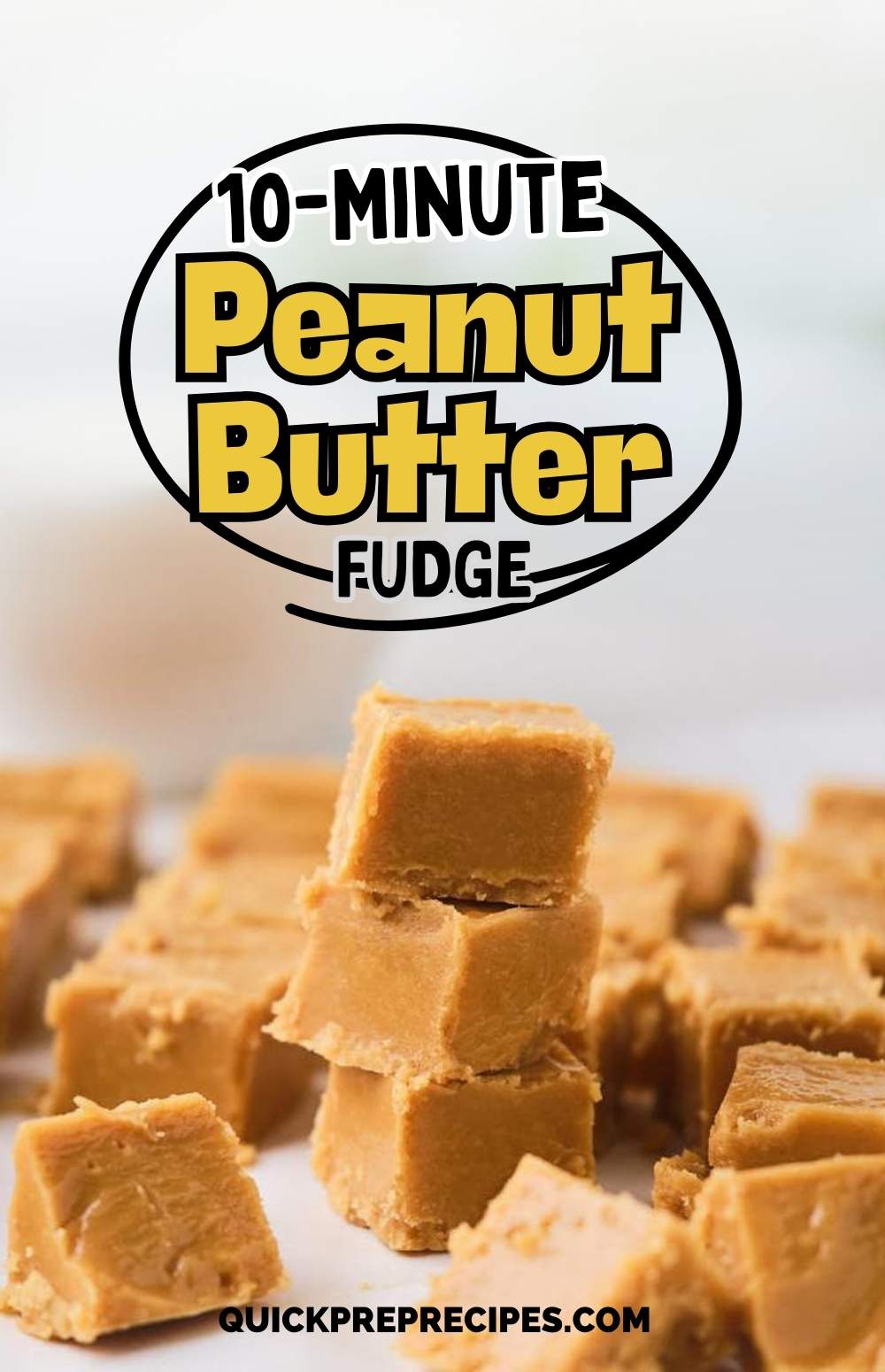Easy Creamy Peanut Butter Fudge Recipe (5 Ingredients!)