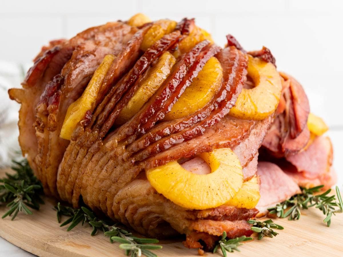 Easy Brown Sugar Pineapple Ham in Oven